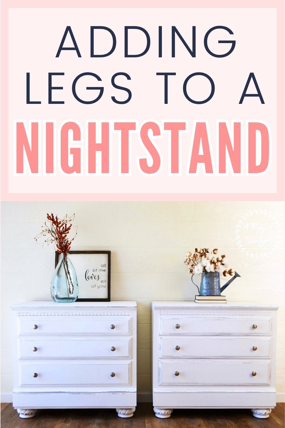 Adding Legs to a Nightstand