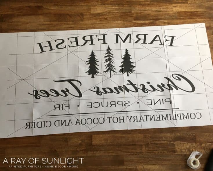 DIY Farm Fresh Christmas Tree Sign: with FREE Template