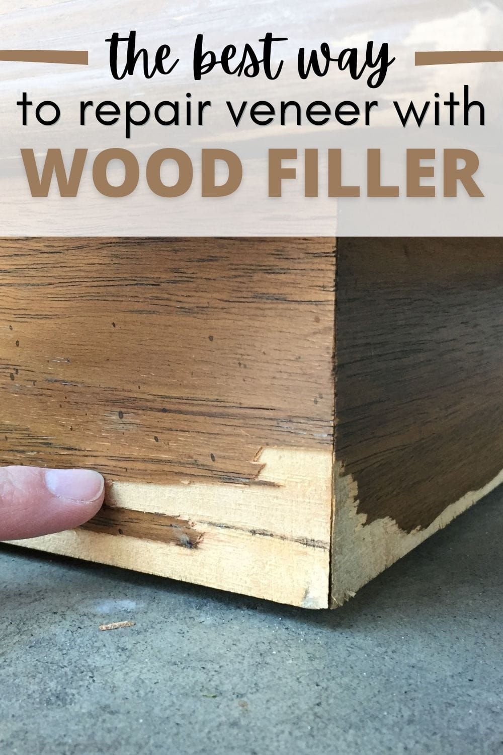 Repairing Veneer with Wood Filler