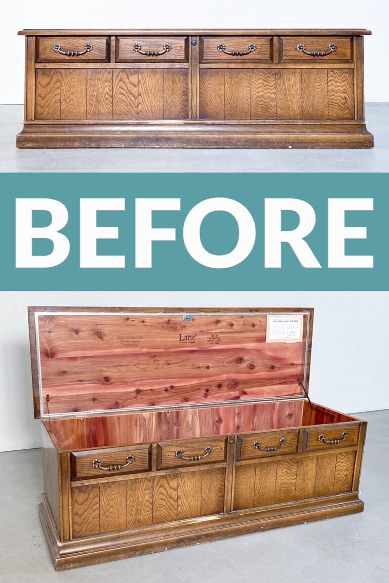 DIY Cedar Chest Makeover with General Finishes Milk Paint