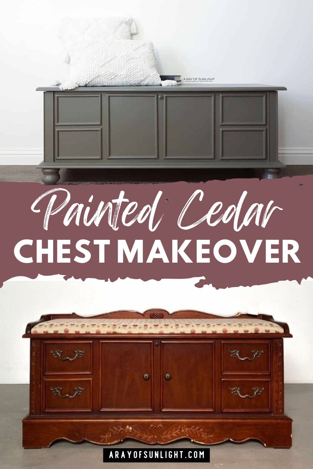 Painted Cedar Chest Makeover