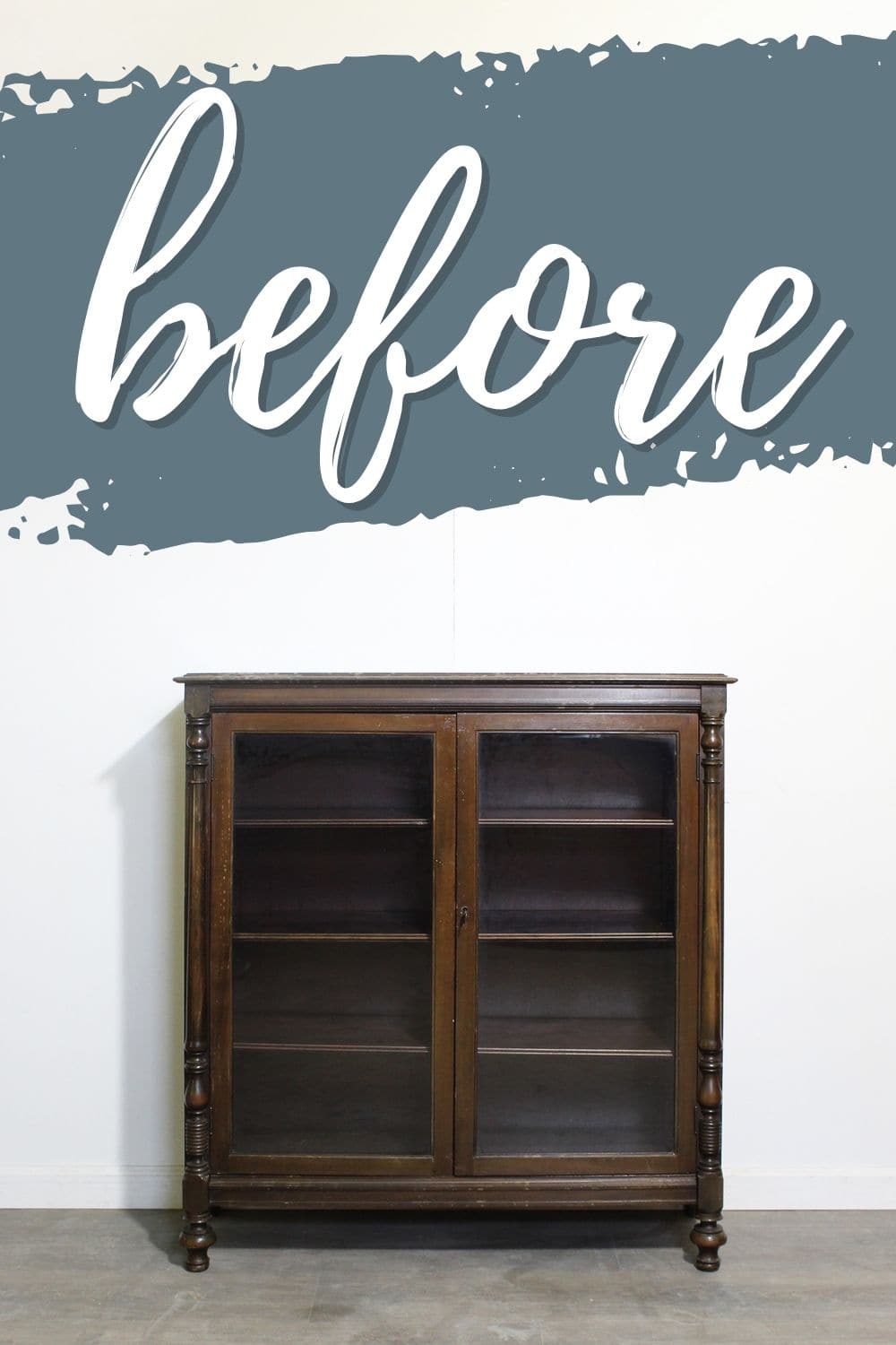Painted Display Cabinet: Before and After