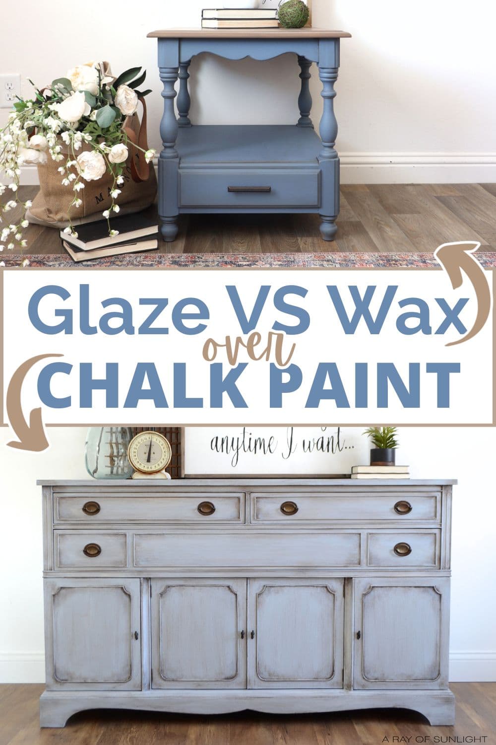 Glaze VS Wax Over Chalk Paint