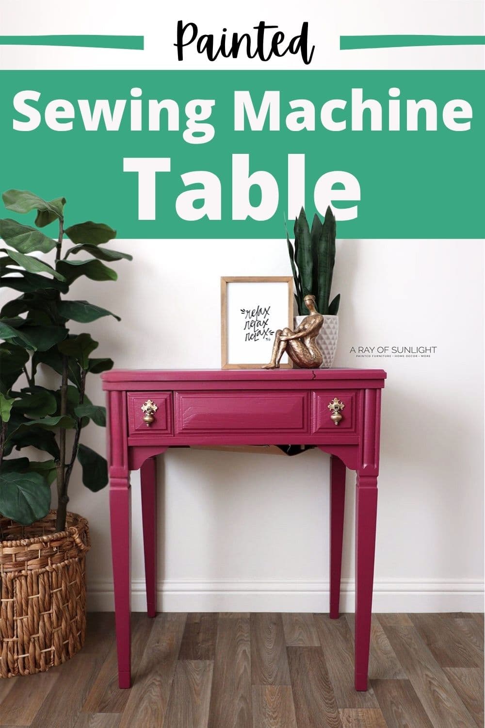 Painted Sewing Machine Table