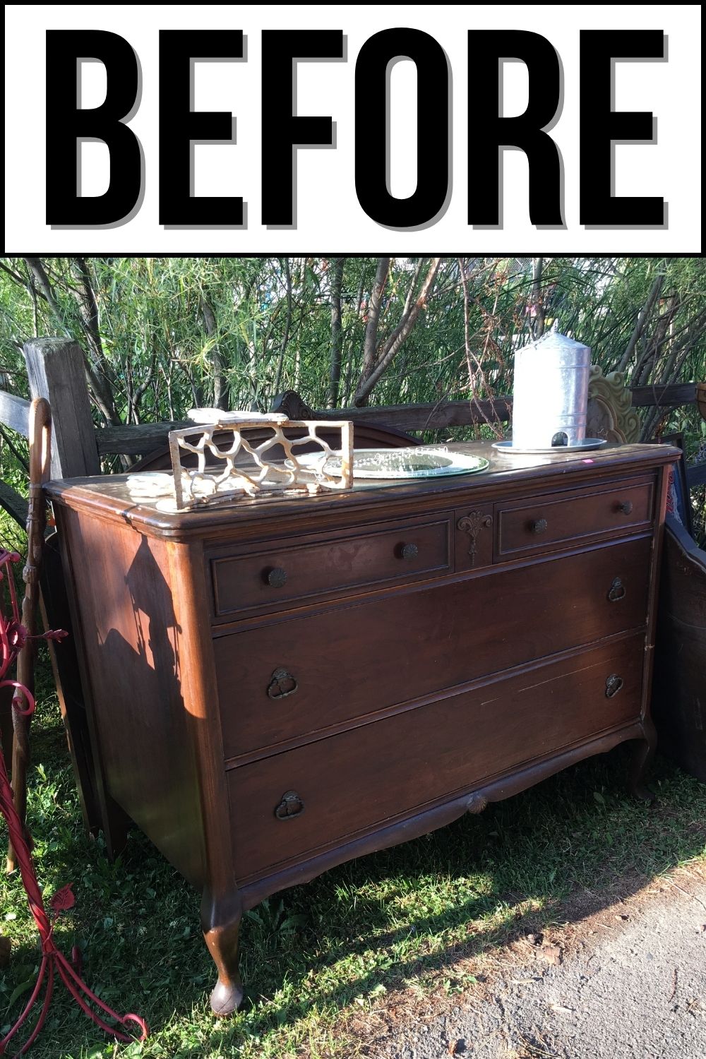 DIY Farmhouse Dresser in Black