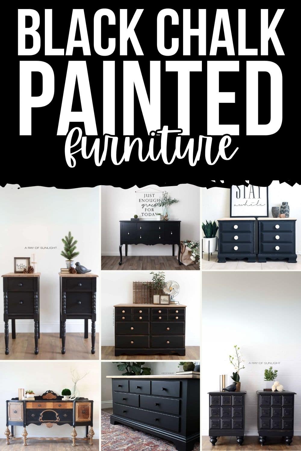 Black Chalk Painted Furniture