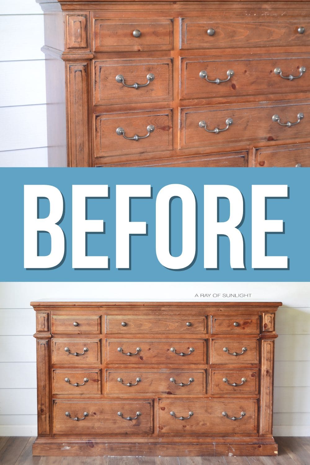 DIY Distressed Painted Dresser