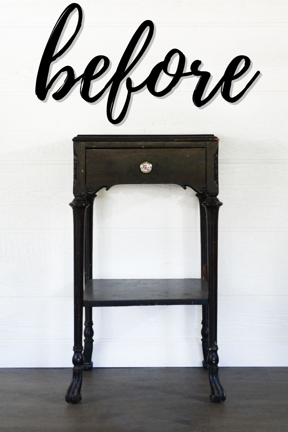 DIY Emerald Green Bedside Table