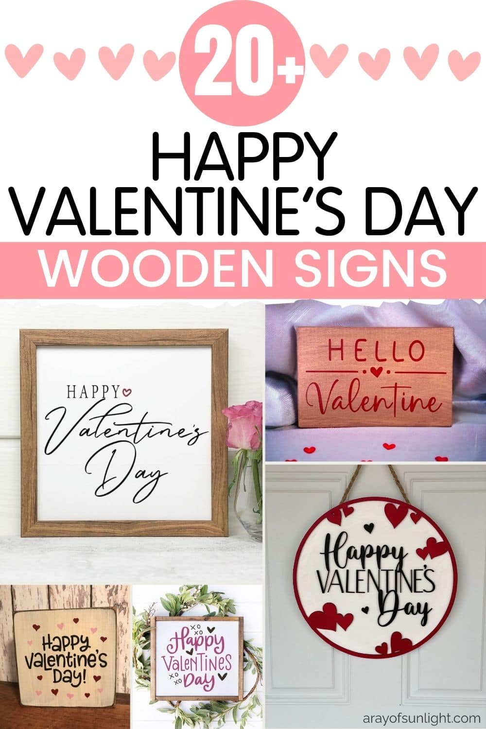 Happy Valentine's Day Wooden Signs