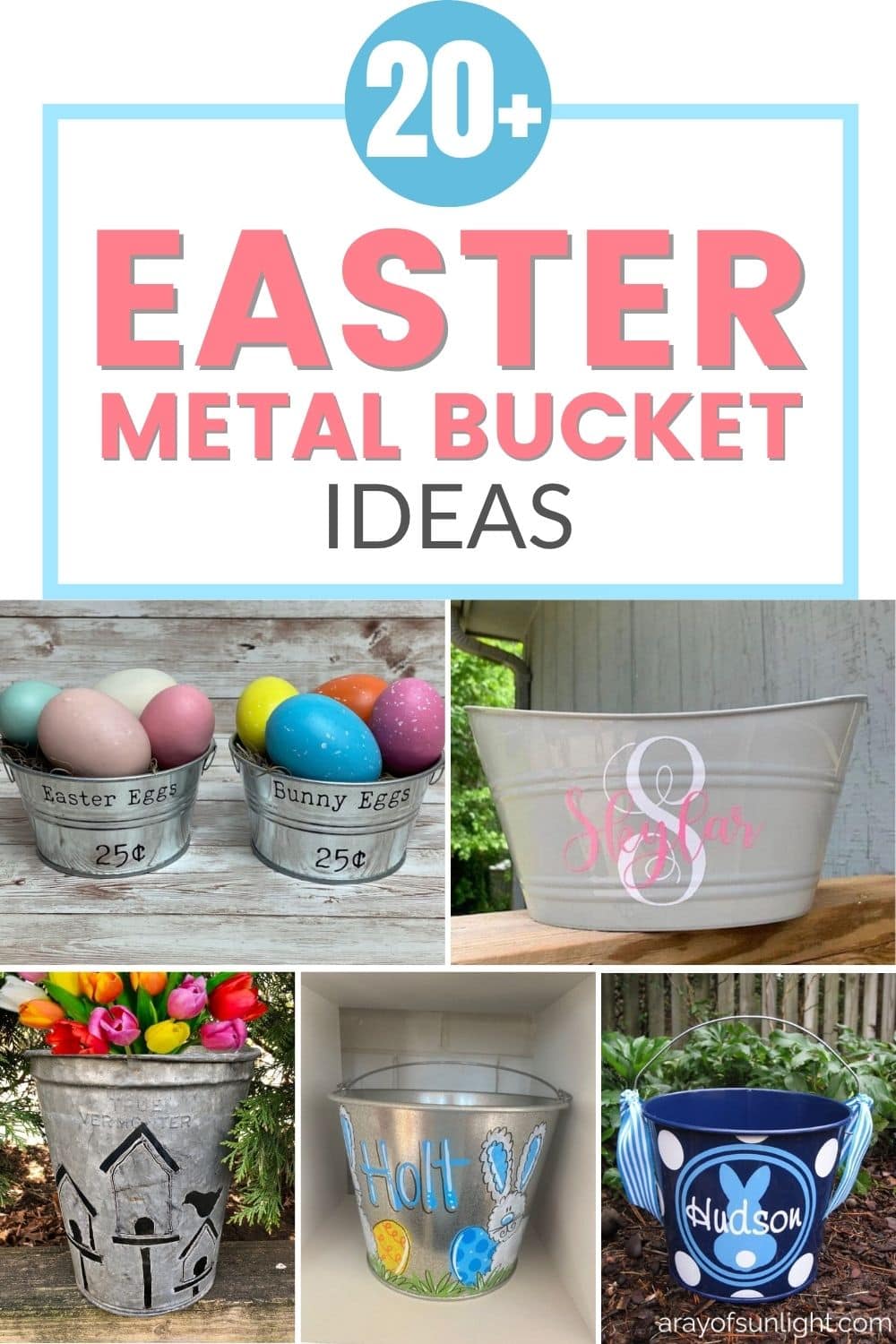 Easter Metal Buckets