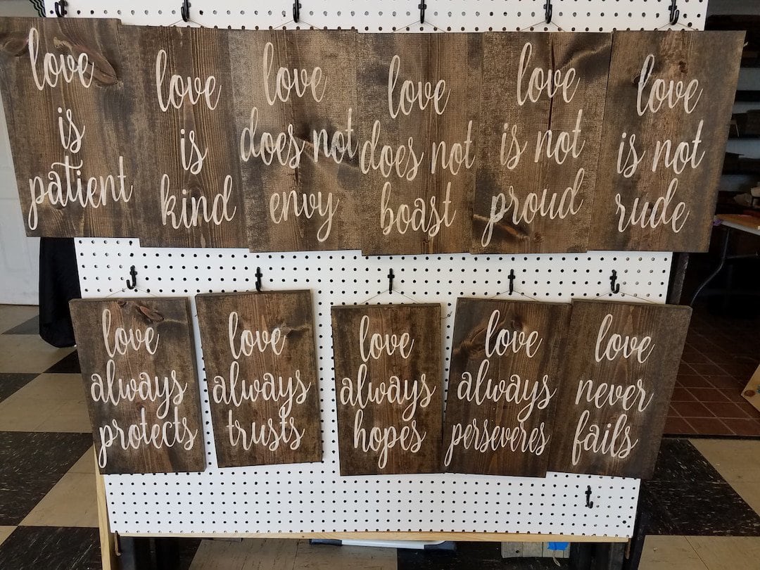 Wooden Love Signs