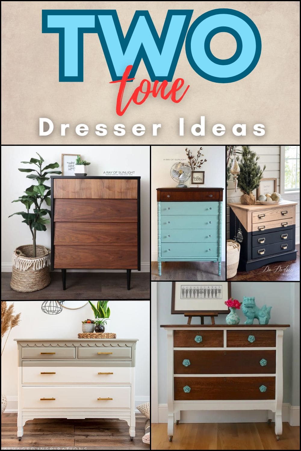 Two Tone Dresser Ideas