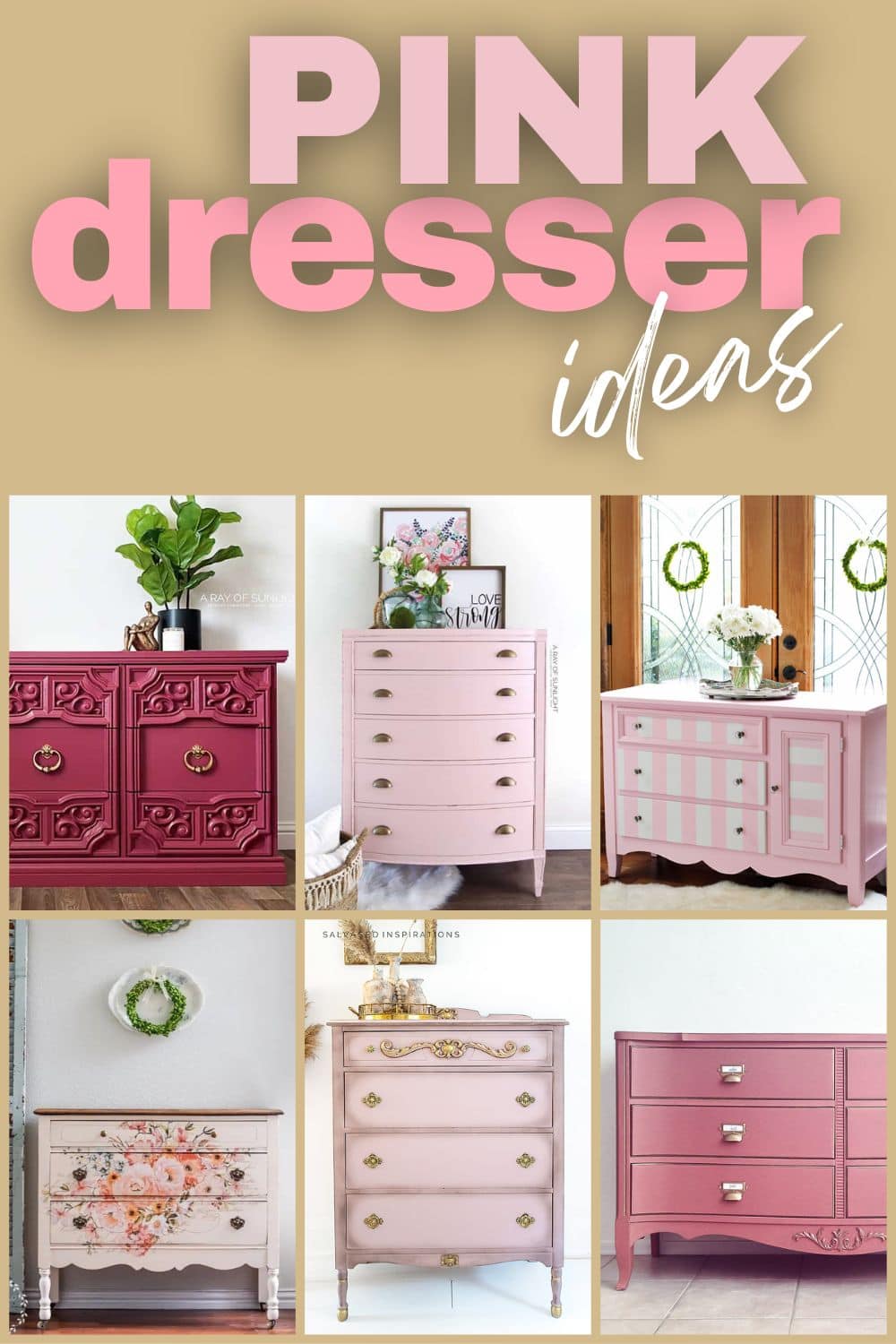 Pink Dresser Ideas