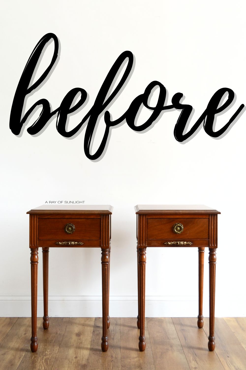 Chalk Painting End Tables Black