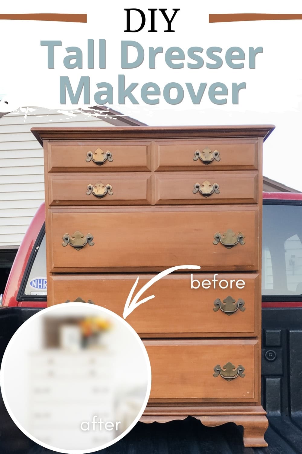 DIY Tall Dresser Makeover